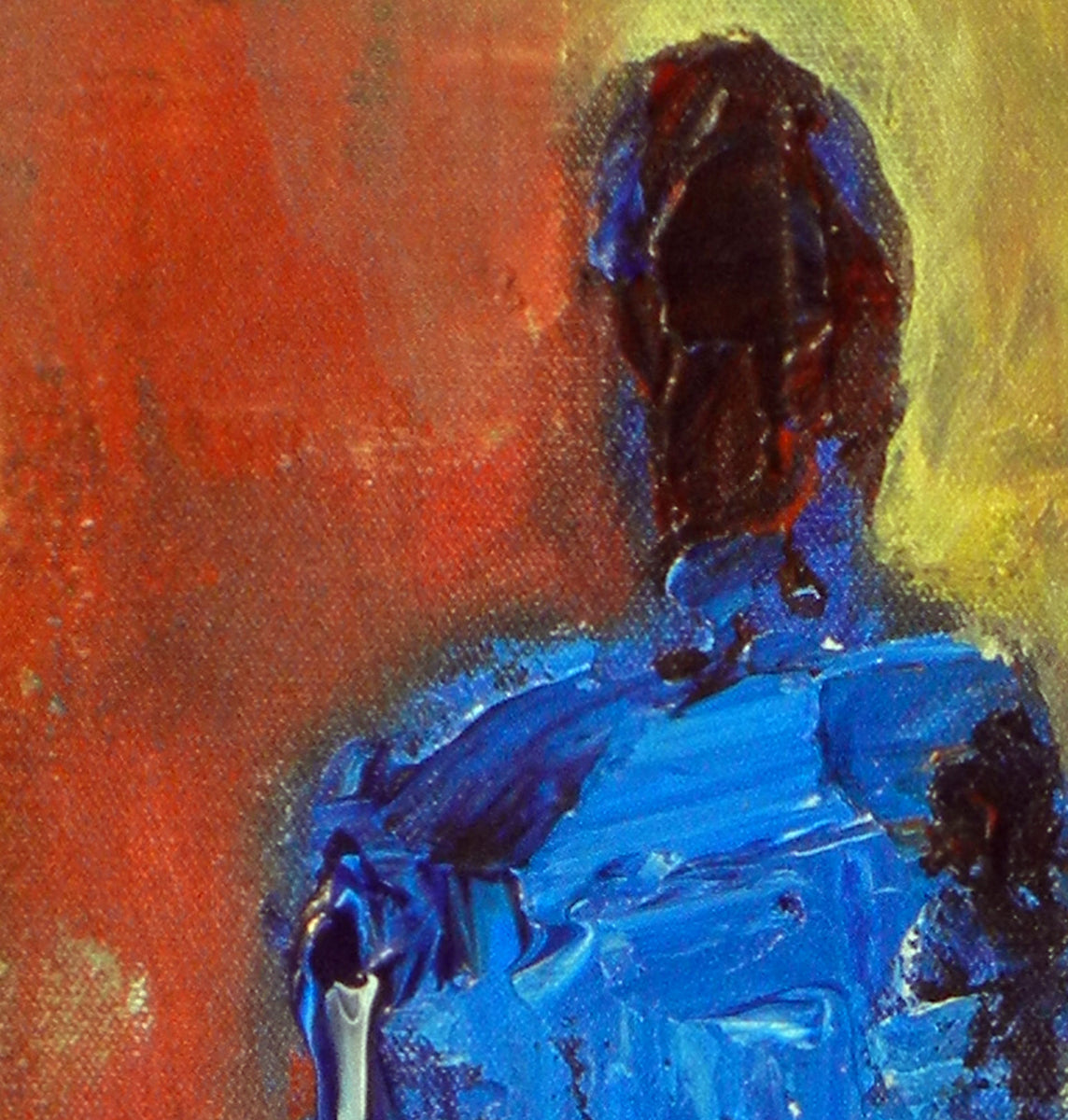 Modern Abstract Figures Art Original Painting 24x18 – BenWill Studio